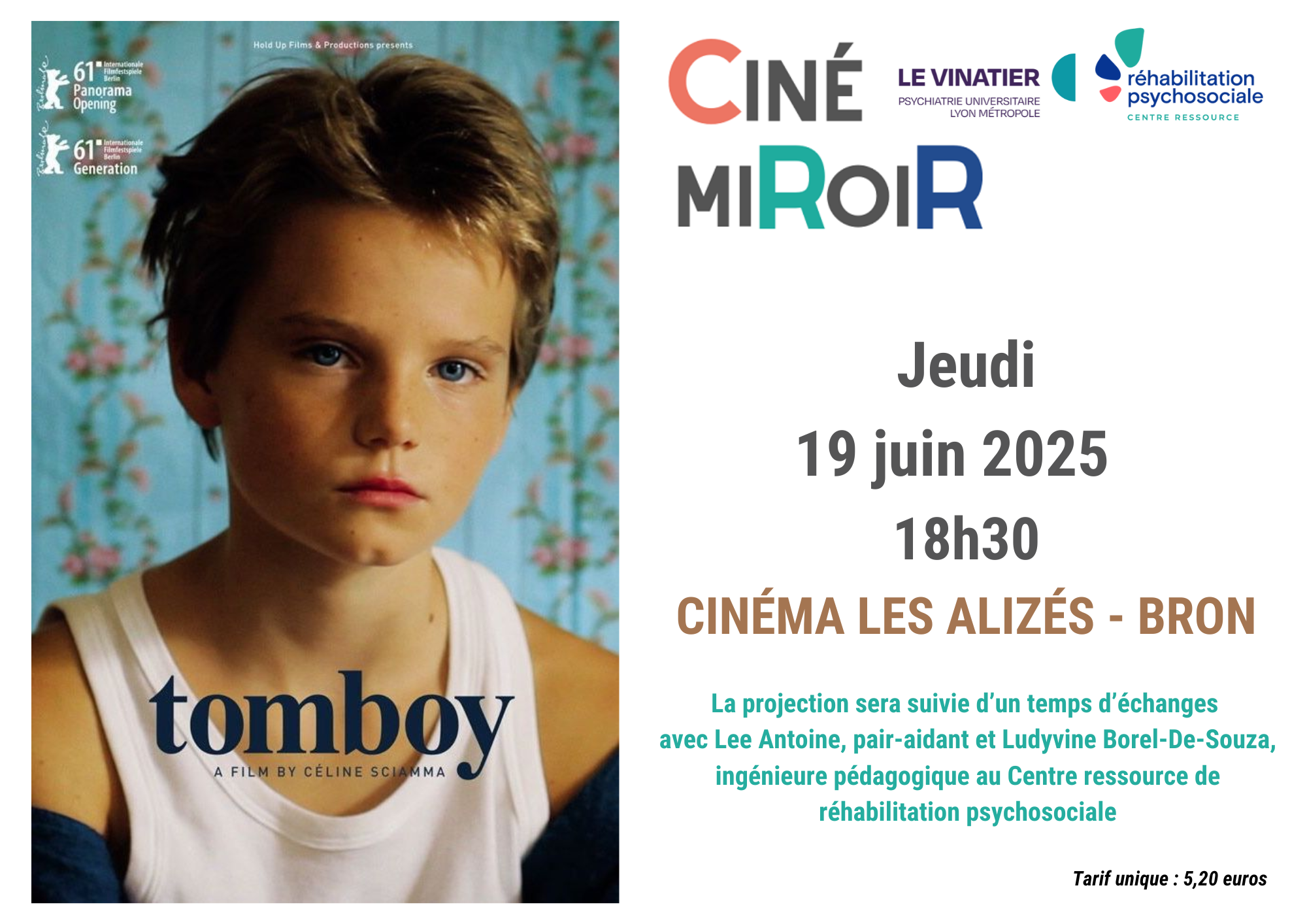 [Projection] Ciné miRoiR : "Tomboy" au cinéma Les Alizés, en présence ...