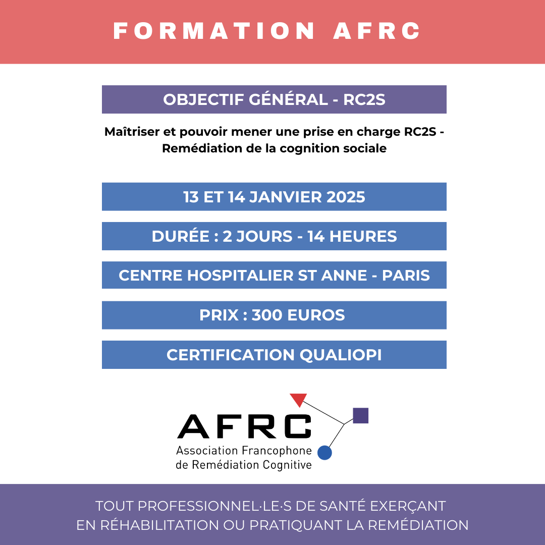 [Formation] RC2S - Remédiation de la cognition sociale - Centre ...